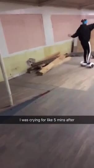 Girl Falls Off Swegway Riding Down Ramp | Jukin Licensing