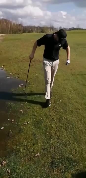 Man Attempts Golf Shot in Puddle But Gets Splashed Instead | Jukin ...