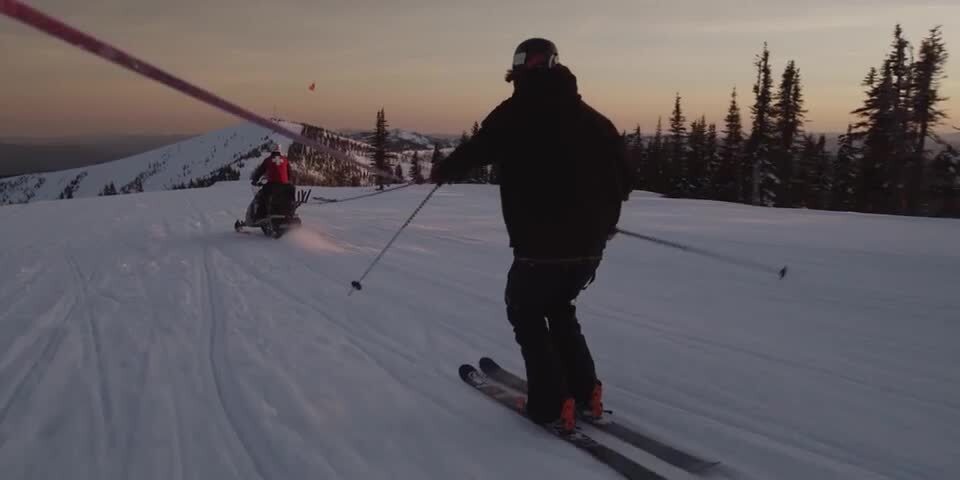 Guy Performs Tricks And Jumps Over Multiple Snow Ramps After Being ...
