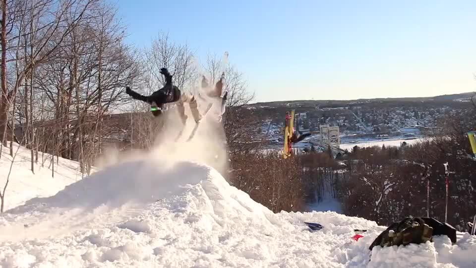 Skiers Attempt Back To Back Trail Of Ski Back Flips | Jukin Licensing