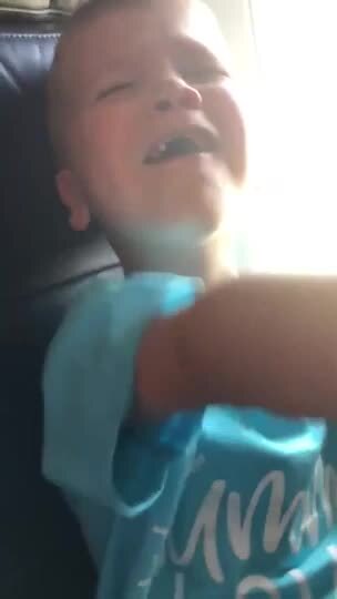 Kid Excitedly Mimics Favorite Animated Character as Airplane Takes Off ...