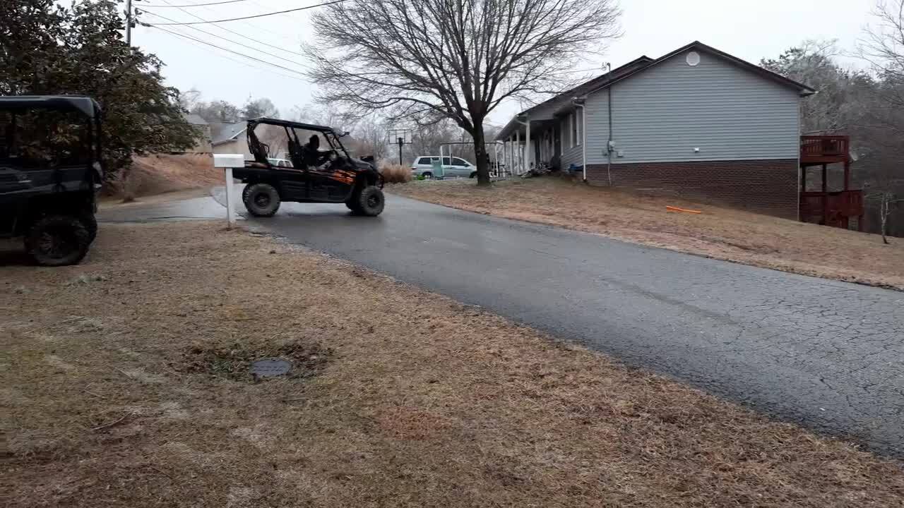 Four-Wheeler Destroys Mailbox While Attempting Donut Stunt On Icy Road ...
