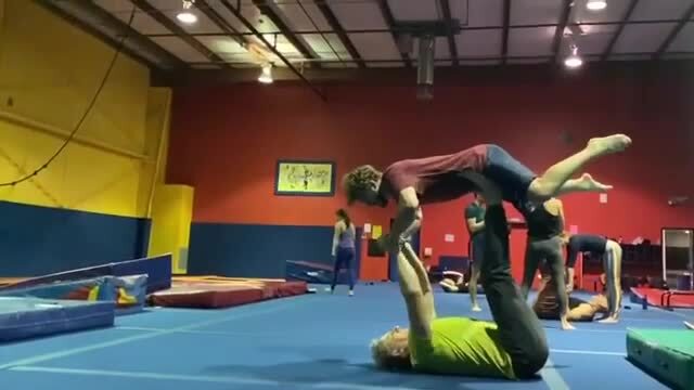 Male Acrobat Hilariously Drops Another Acrobat While Performing ...