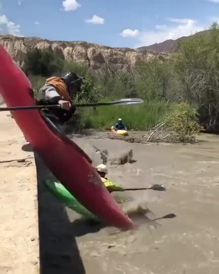 Kayaker Nose Dives Into Water While Launching off Bridge | Jukin Licensing