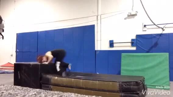 Girl Tries to Do a Backflip off Elevated Mat | Jukin Licensing