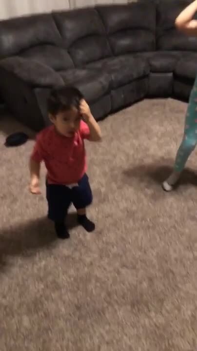 Kid Bangs His Head on the Floor While Imitating his Sister Trying to ...
