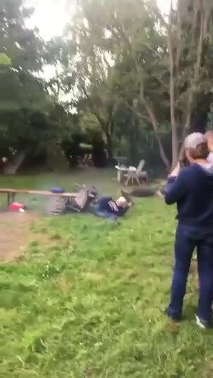 Guy Crashes into Outdoor Chairs Attempting Jump | Jukin Licensing