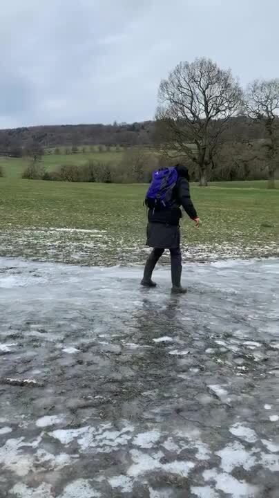 Man Slips And Falls On His Back While Walking On Icy Ground | Jukin ...