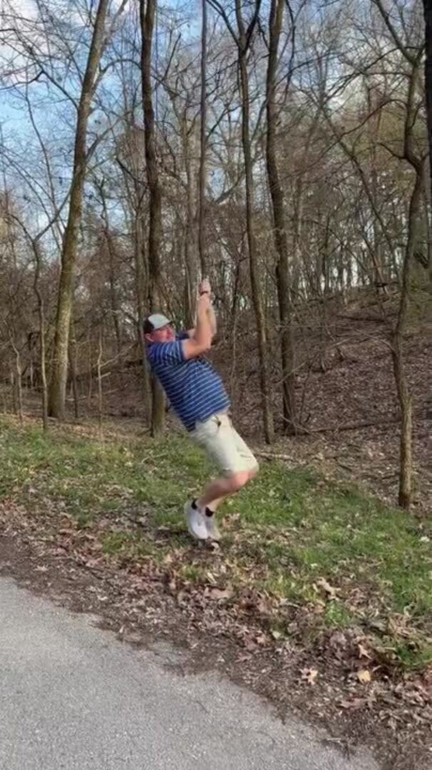 Man Falls While Swinging off Vine on Tree Branch | Jukin Licensing