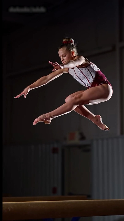 Girl Attempts Gymnastics Jump Trick on Balance Beam | Jukin Licensing