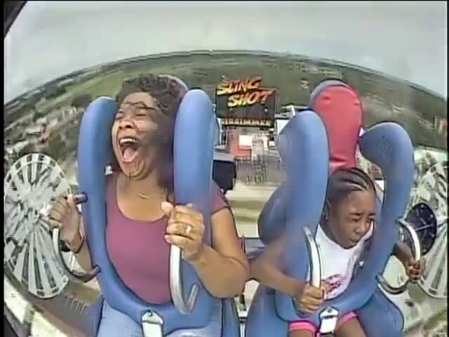 Mother and Daughter Ride the Slingshot Ride | Jukin Licensing