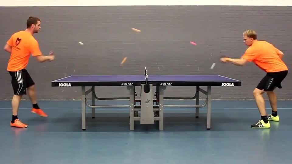 Ping Pong Players Use Five Balls During Rally | Jukin Licensing