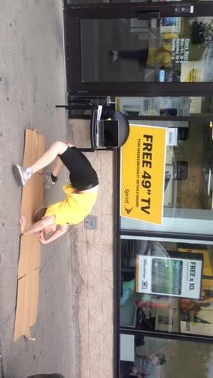 Girl Knocks Laptop Off Chair While Break Dancing | Jukin Licensing