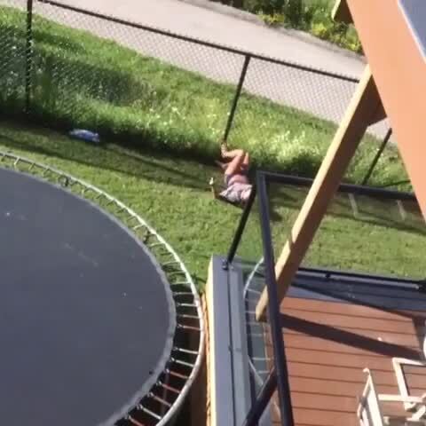 Girl Bounces Off Trampoline and Scorpions Onto Ground | Jukin Licensing