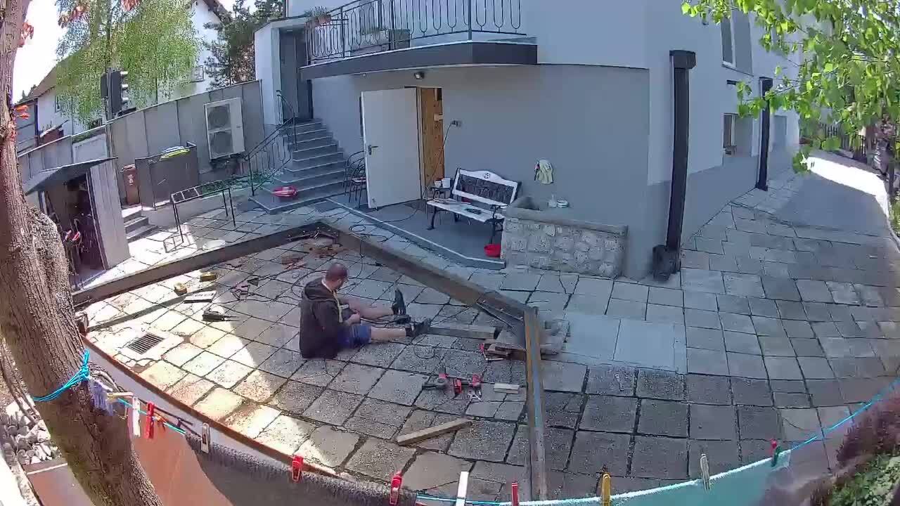 Man Stumbles Upon Piece of Wood and Falls to Ground While Doing Repair ...