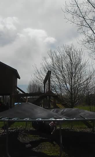 Trampoline Rips When Guy Tries Double Backflip on It | Jukin Licensing