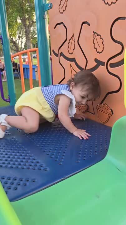 Toddler Accidentally Goes Down Slide Head First | Jukin Licensing