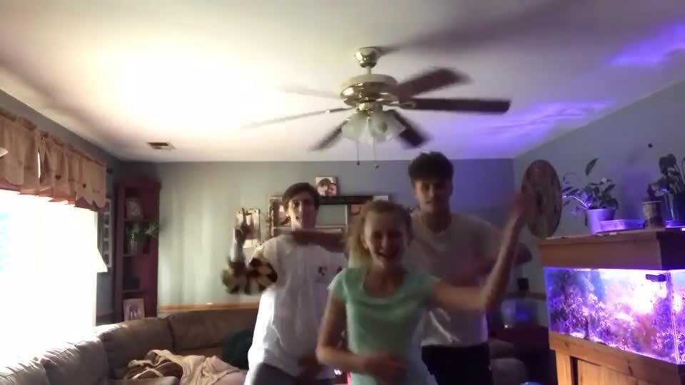 Guy Hits His Head on Ceiling Fan While Dancing | Jukin Licensing