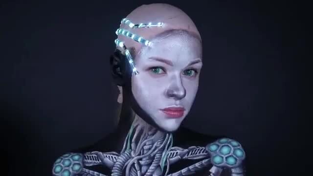Talented Makeup Artist Transforms Into Humanoid Robot | Jukin Licensing