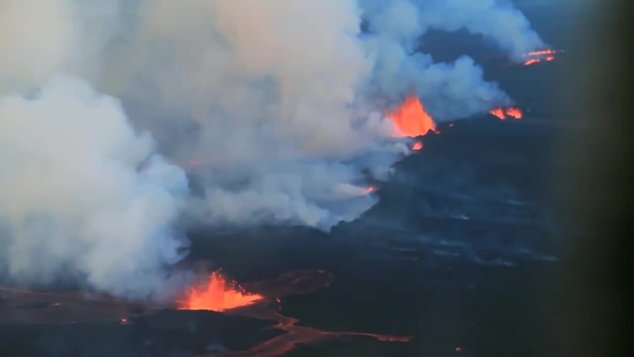 Flying over Active Volcano in Iceland | Jukin Licensing