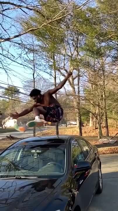Guy Performs Long Jump Over Car | Jukin Licensing