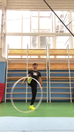 Guy Shows Impressive Moves While Spinning Hula Hoop on Foot | Jukin ...