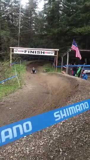 Cyclist Skids Right Before Finish Line | Jukin Licensing