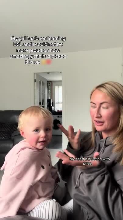 Mother is Proud to See Her 1.5-year-old Toddler Being Fluent in Sign ...
