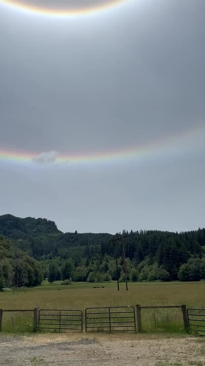 Rare Stunning Double Halo Phenomenon Occurs in Myrtle Point, Oregon, USA | Jukin Licensing