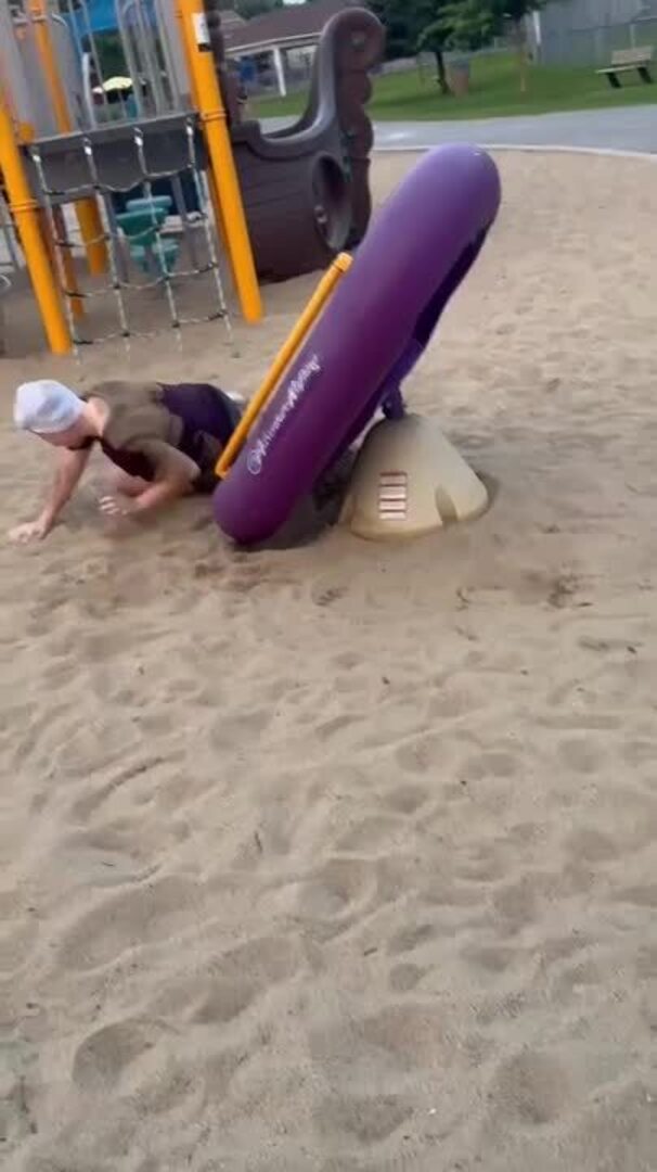 Woman Falls off Seesaw at Kids' Park | Jukin Licensing