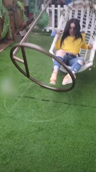 Woman Falls Off Hanging Chair | Jukin Licensing