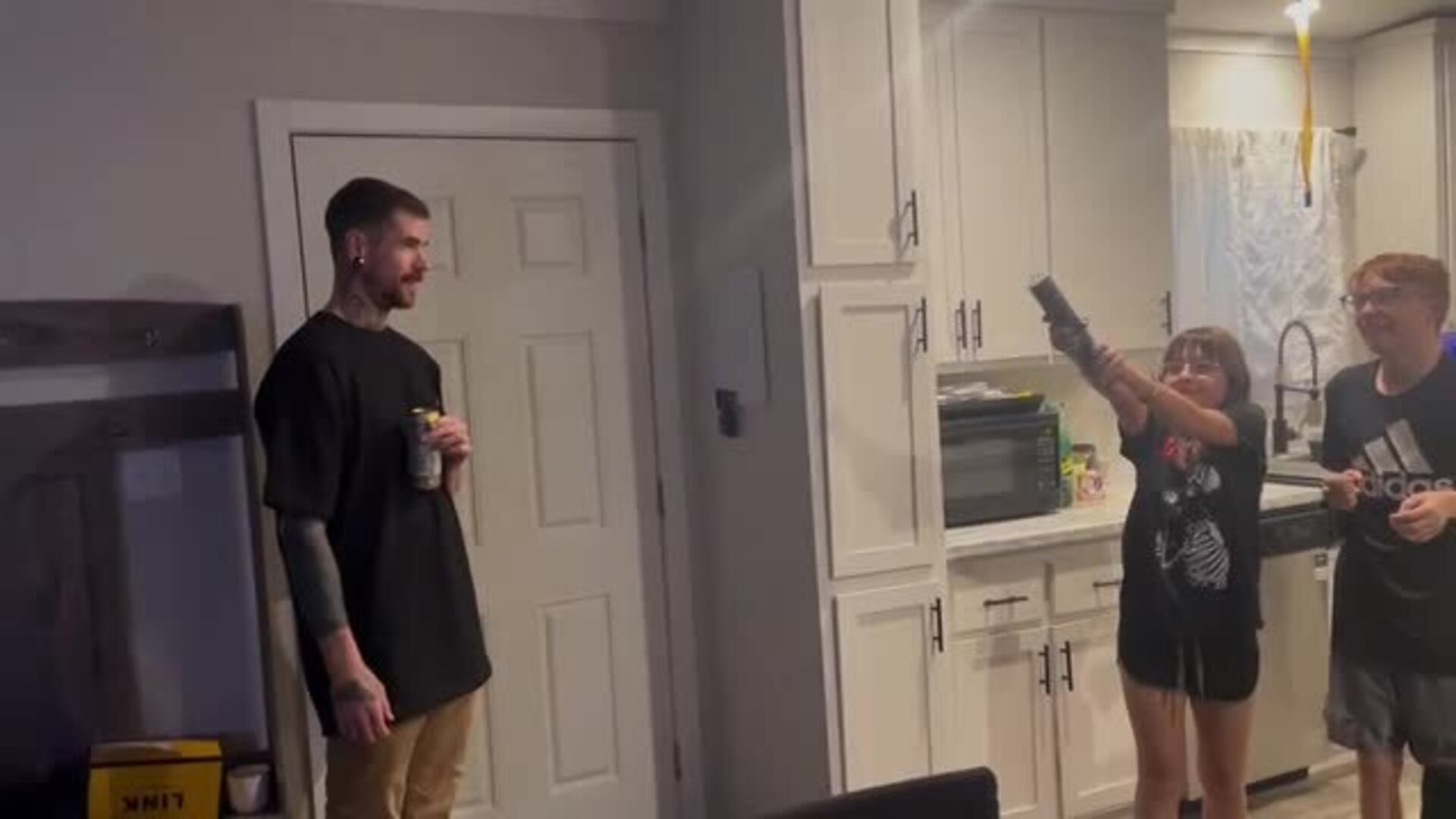 The Confetti Popper Fails to Burst as the Man Enters the Room | Jukin ...