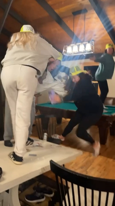 Girls Fall Down While Dancing on a Table | Jukin Licensing