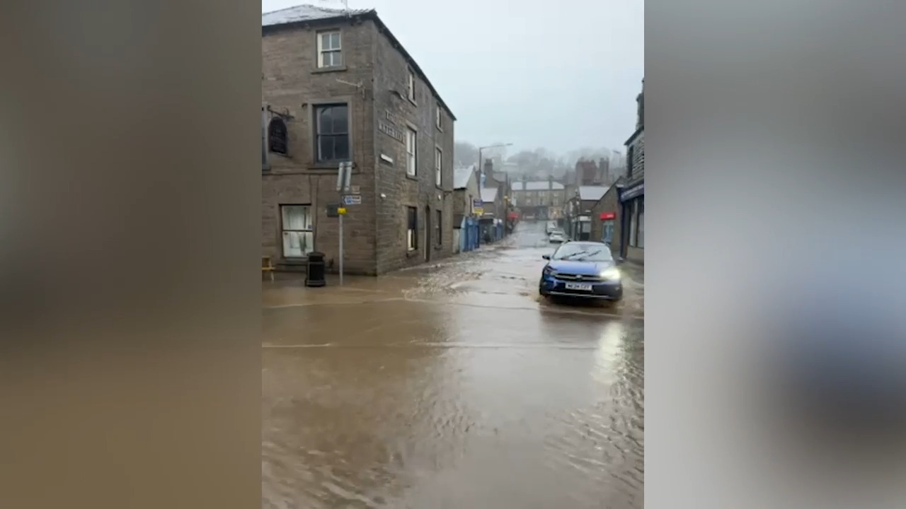 Storm Bert Floods Streets of Bacup, Lancashire | Jukin Licensing