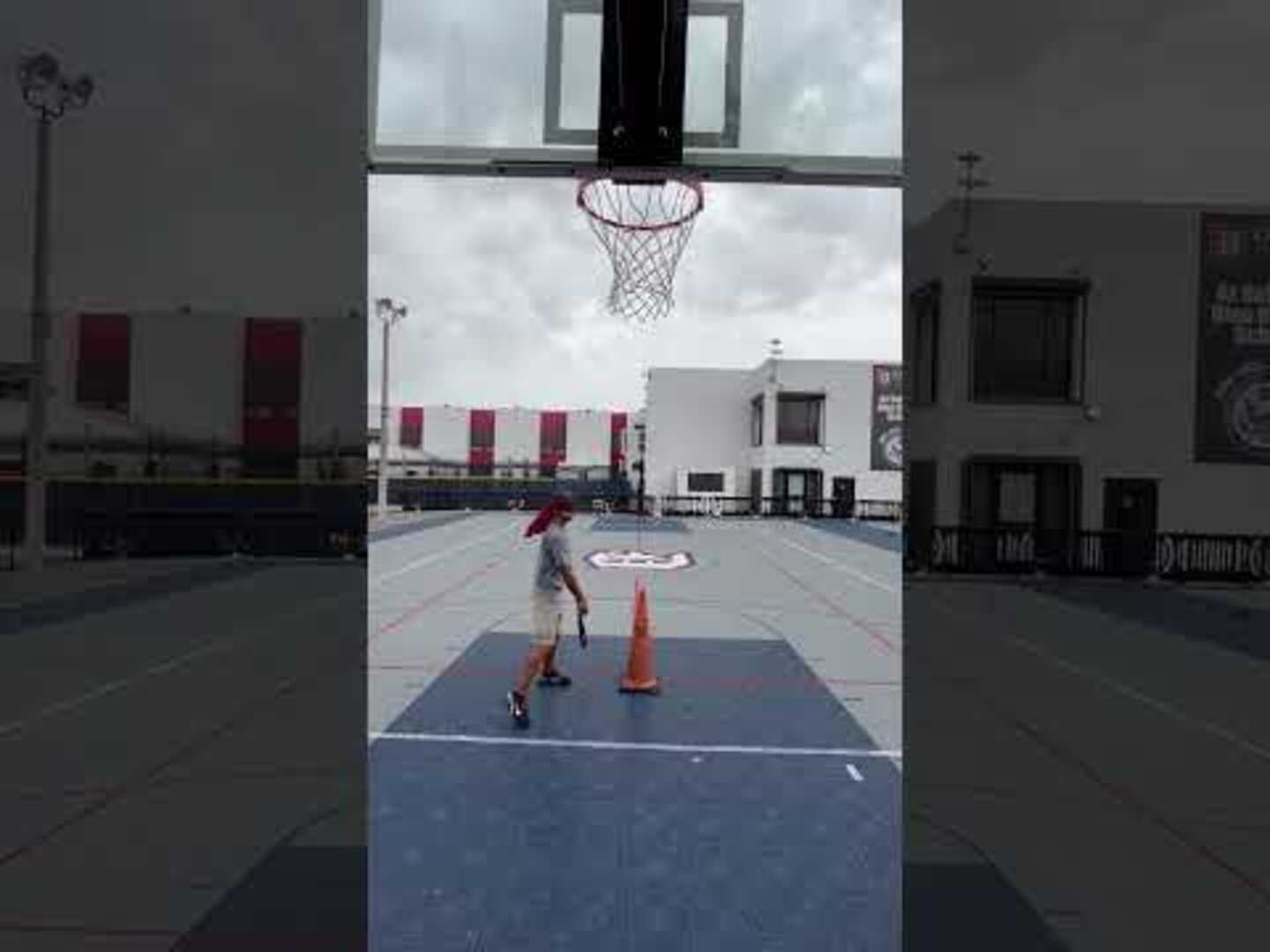 Man Nails Blindfolded Basketball Trick Shot | Jukin Licensing