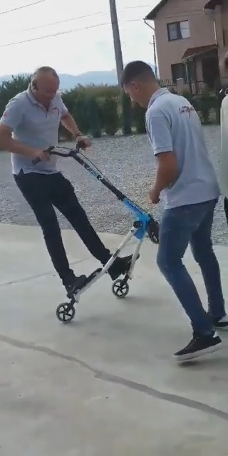 Man Falls off Three-Wheel Drift Scooter | Jukin Licensing