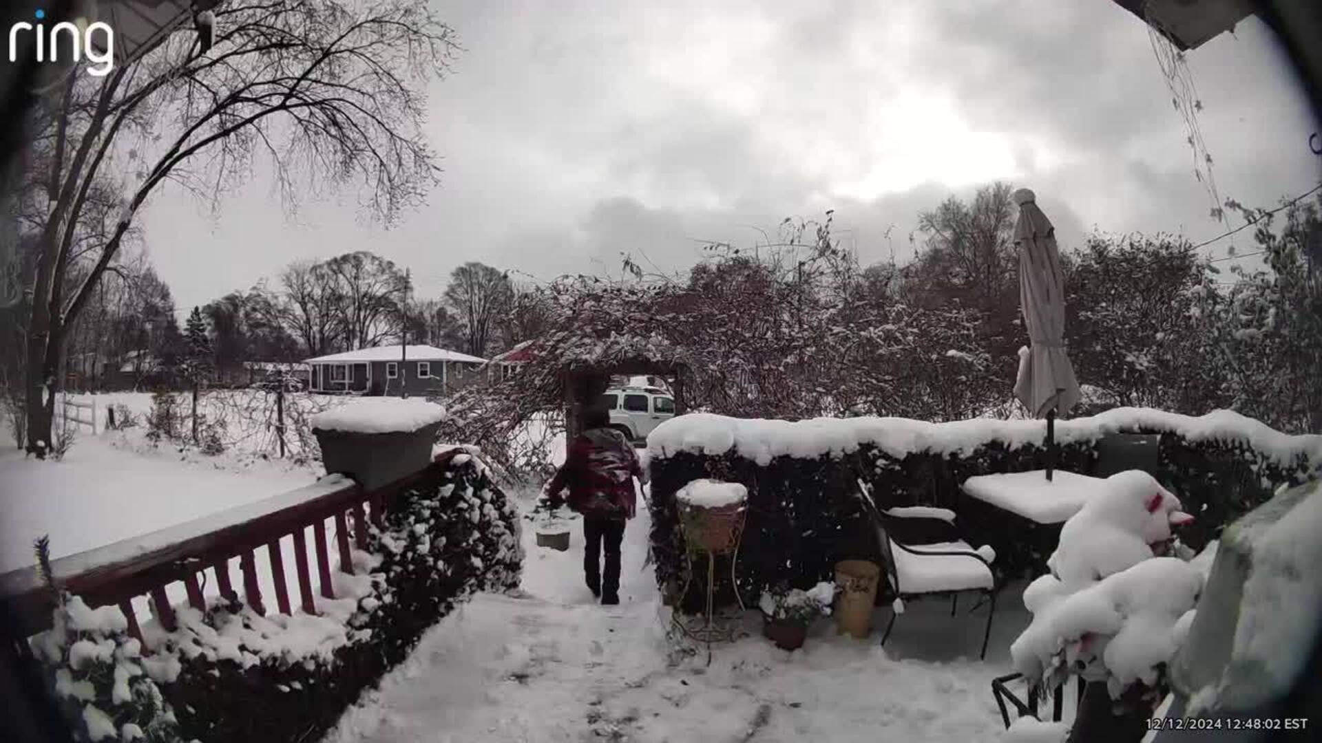 CCTV Captures Guy Slipping and Falling on Snow as He Exits His House ...