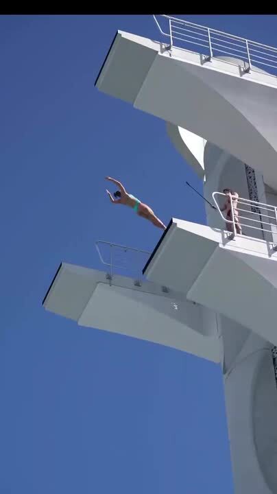 Person Dives Straight Into Pool After Doing Double Backflip Off High ...