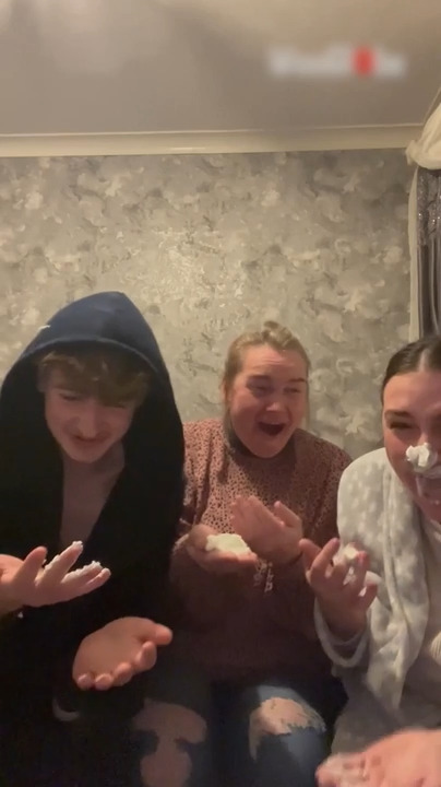 Family Takes on Hilarious Whipped Cream Challenge | Jukin Licensing
