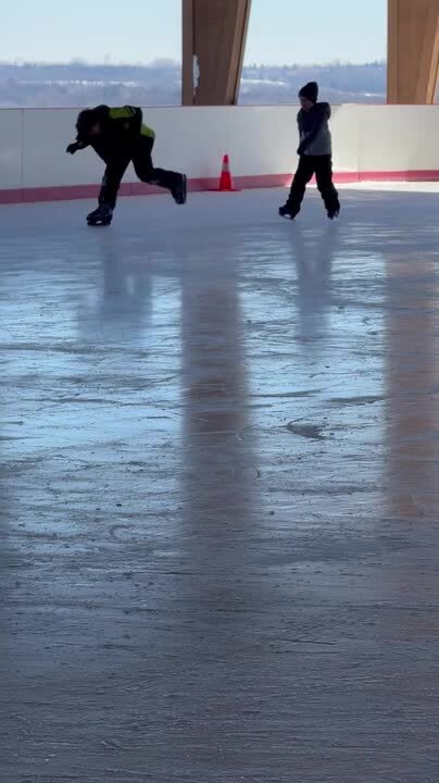 Two Siblings Fall in Perfect Sync While Ice Skating for First Time ...