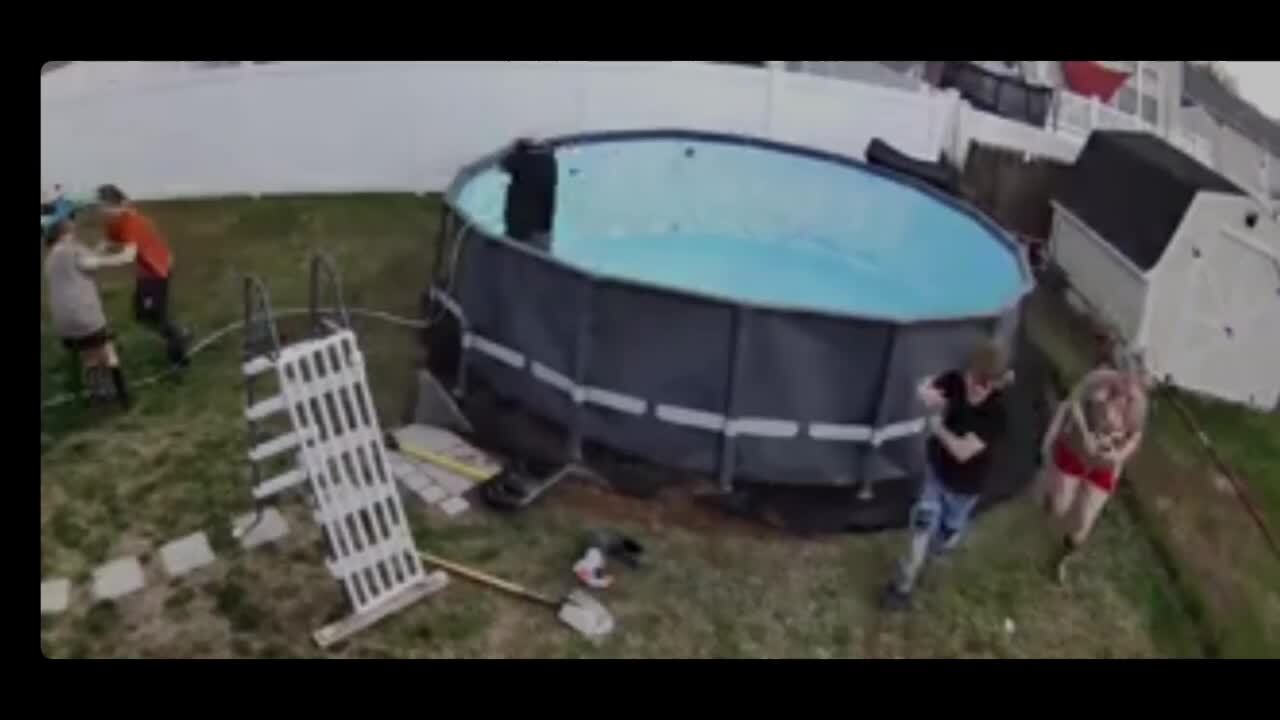 Young Boy Gets Trapped in Pool During Hailstorm | Jukin Licensing