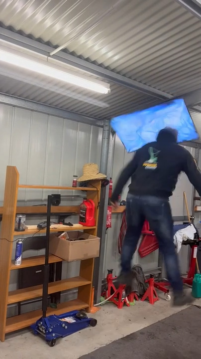 Man Smashes His Head Into TV While Celebrating Soccer Success | Jukin ...