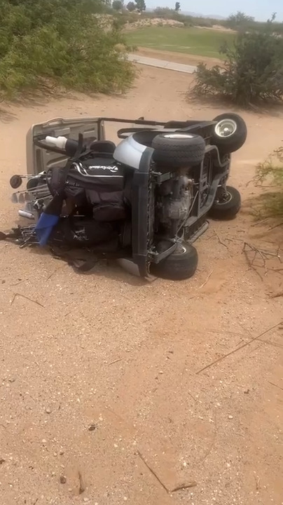 Drunk Golfer Crashes Cart Into Bush | Jukin Licensing