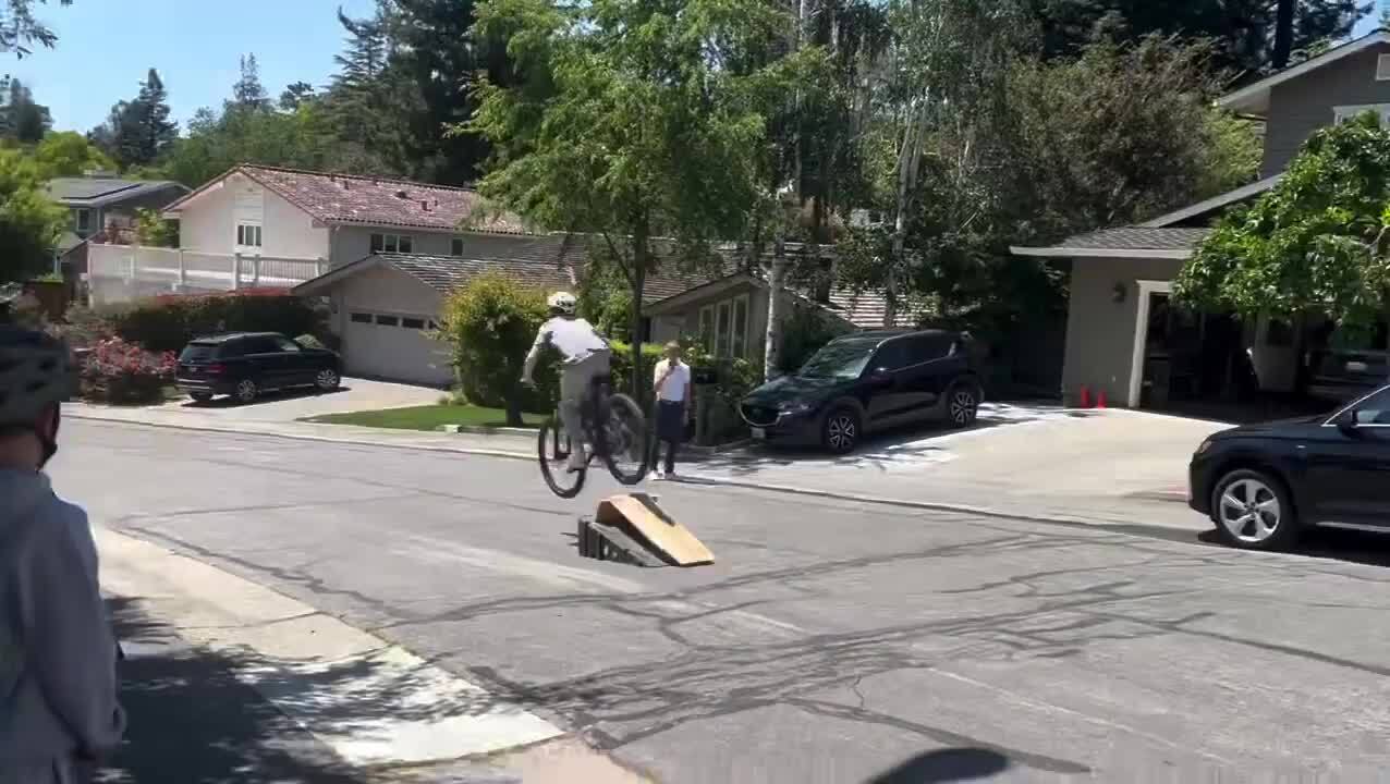 Guy's Hilarious Attempt on Bicycle Ramp Jump Ends in Fall | Jukin Licensing