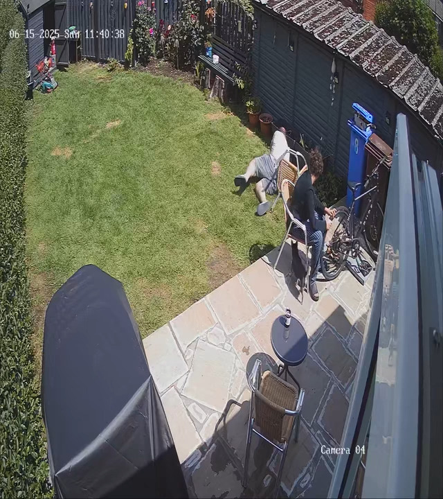 Man Falls Off Chair While Helping Son Fix Bike | Jukin Licensing